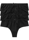 Bequeme String Panty im Vorteilspack - schwarz - Damen | bonprix