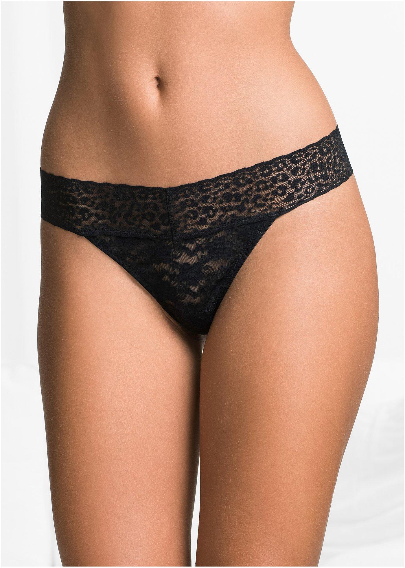 Toller String aus auffallender Spitze - schwarz+schwarz Toller String aus auffallender Spitze - schwarz+schwarz