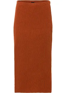 modischer Strick-Rock mit Pailletten - braun - Damen | bonprix