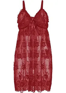 Anziehendes Satin Negligé mit sexy Details - rot | bonprix