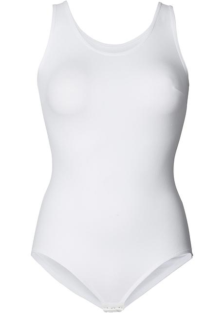 Schlichter Body mit Baumwollzwickel - weiß
