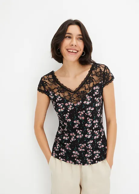 Verwunderlich T Shirt Mit Spitze Bildnull