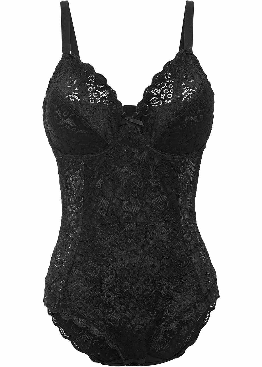 Sexy Body aus Spitze - schwarz, Cup C