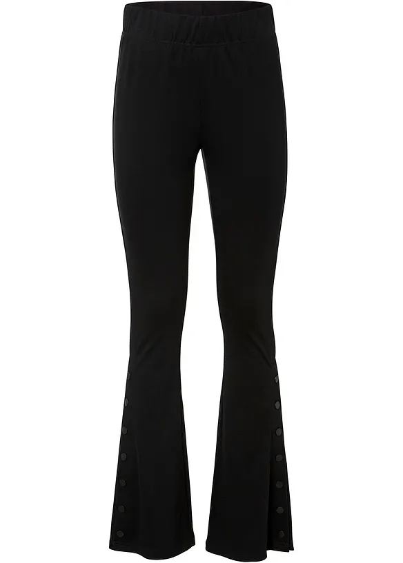 Trendy Schlaghose High Waist Schwarz Damen Bonprix