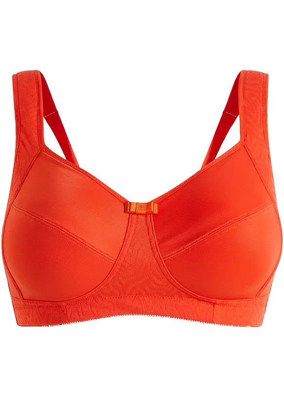 stilvoller BH mit Details aus Spitze - orange, Cup G | bonprix